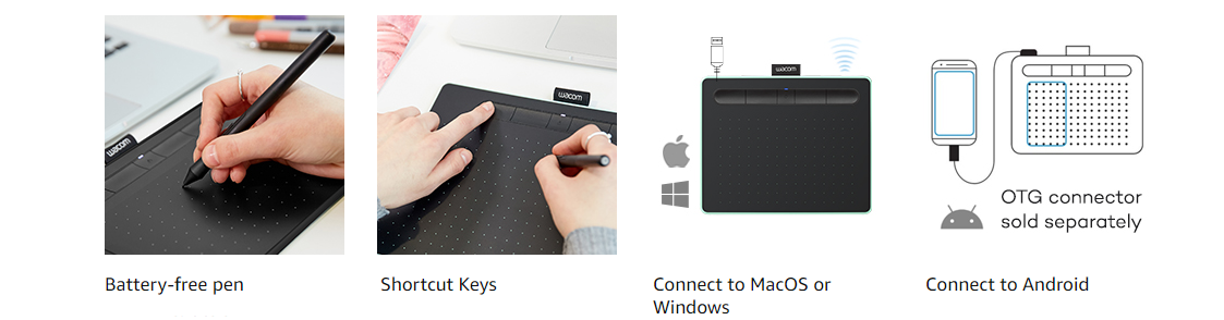 قلم نوری وکام intuos small bluetooth - فروشگاه چاپگر پایتخت